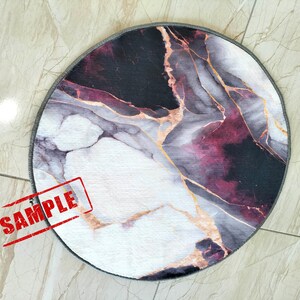 Marble Rug, Marble Round Rug, Modern Round Rug, Marble Design Rug, for ...