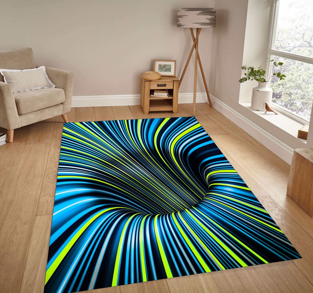 Vortex Rug, 3D Vortex Rug, Illusion Rug, Optical Illusion ,colorful ...