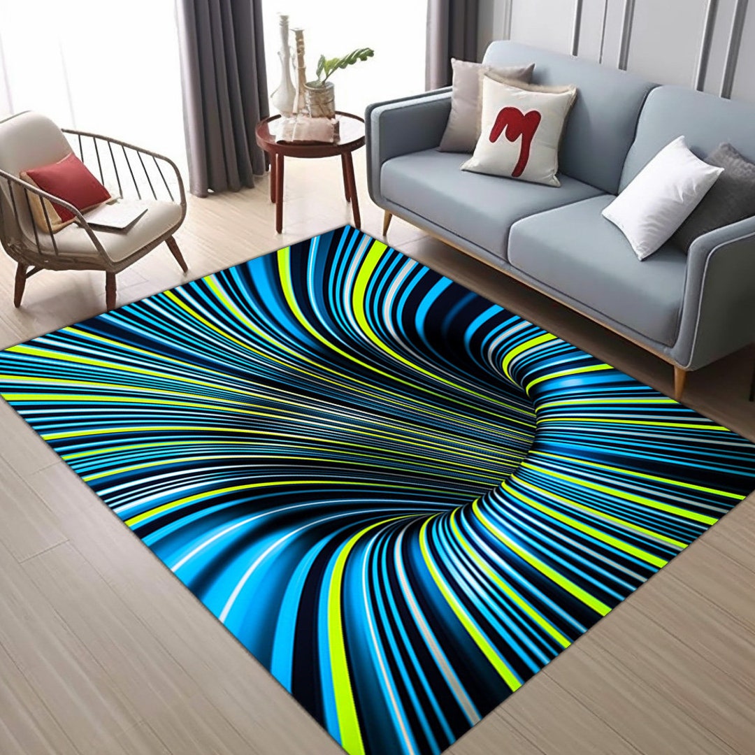 Vortex Rug, 3D Vortex Rug, Illusion Rug, Optical Illusion ,colorful ...