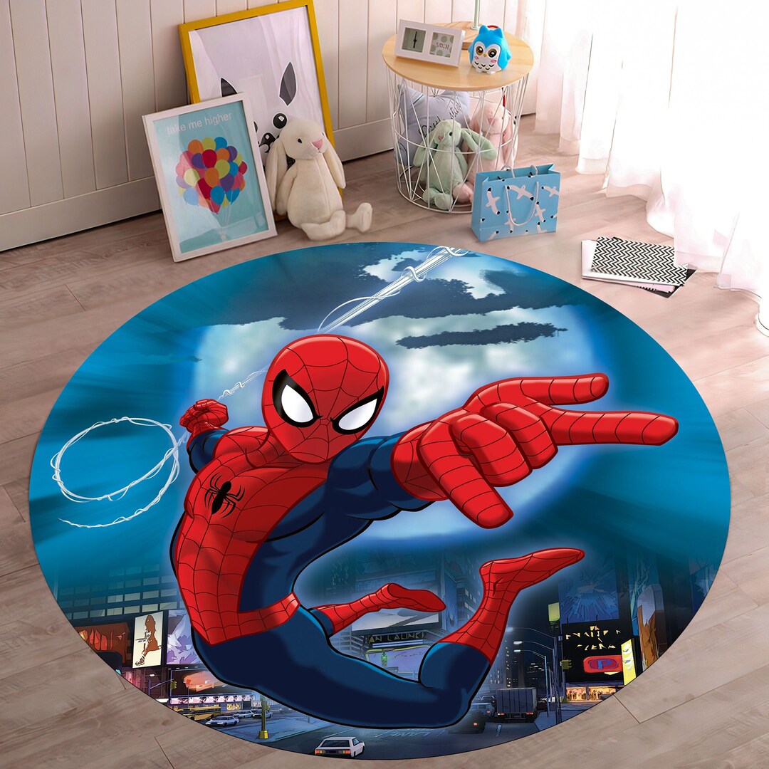 Spiderman, Spiderman Rug,spider Man Rug, Area Rug, Popular Rug, Round ...