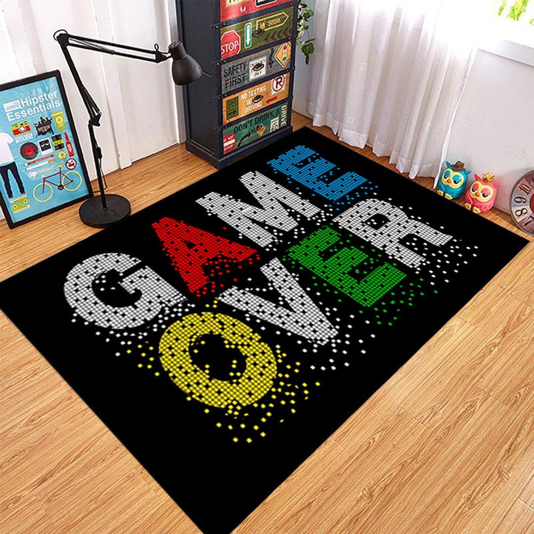 Gamer Rug, Game Room Rug, Gaming Rug, Joysticks Rug, Populer Rug, Gift ...