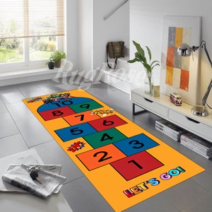 Super Hero Rug, Super Hero Hopscotch Rug,hopscotch Runner Rug ...