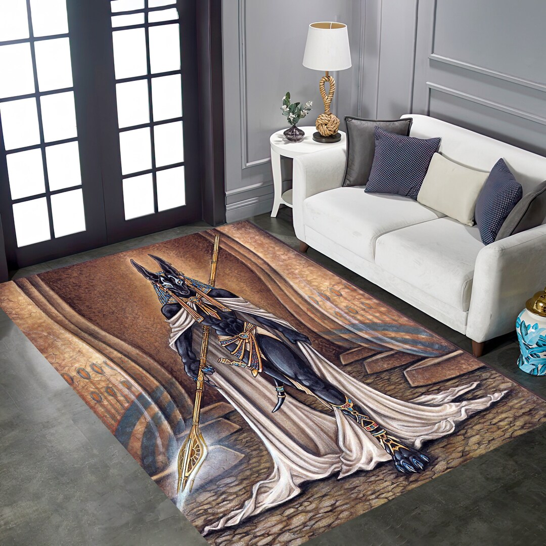 Anubis Illustration Anubis Rug Ancient Egyptianegyptian - Etsy