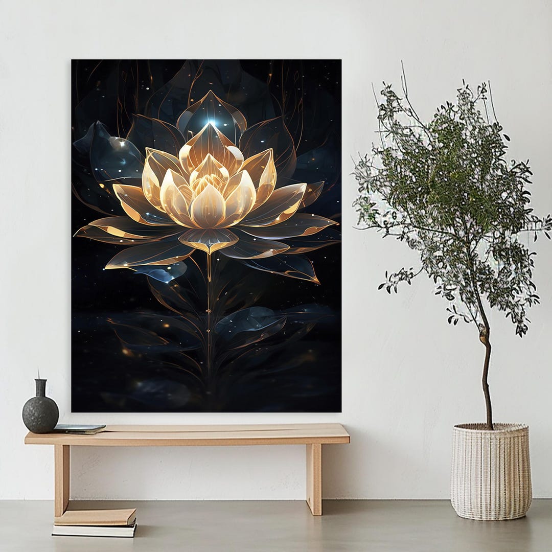 Lotus Flower Canvas, Lotus Canvas, Custom Canvas,decorative Canvas ...