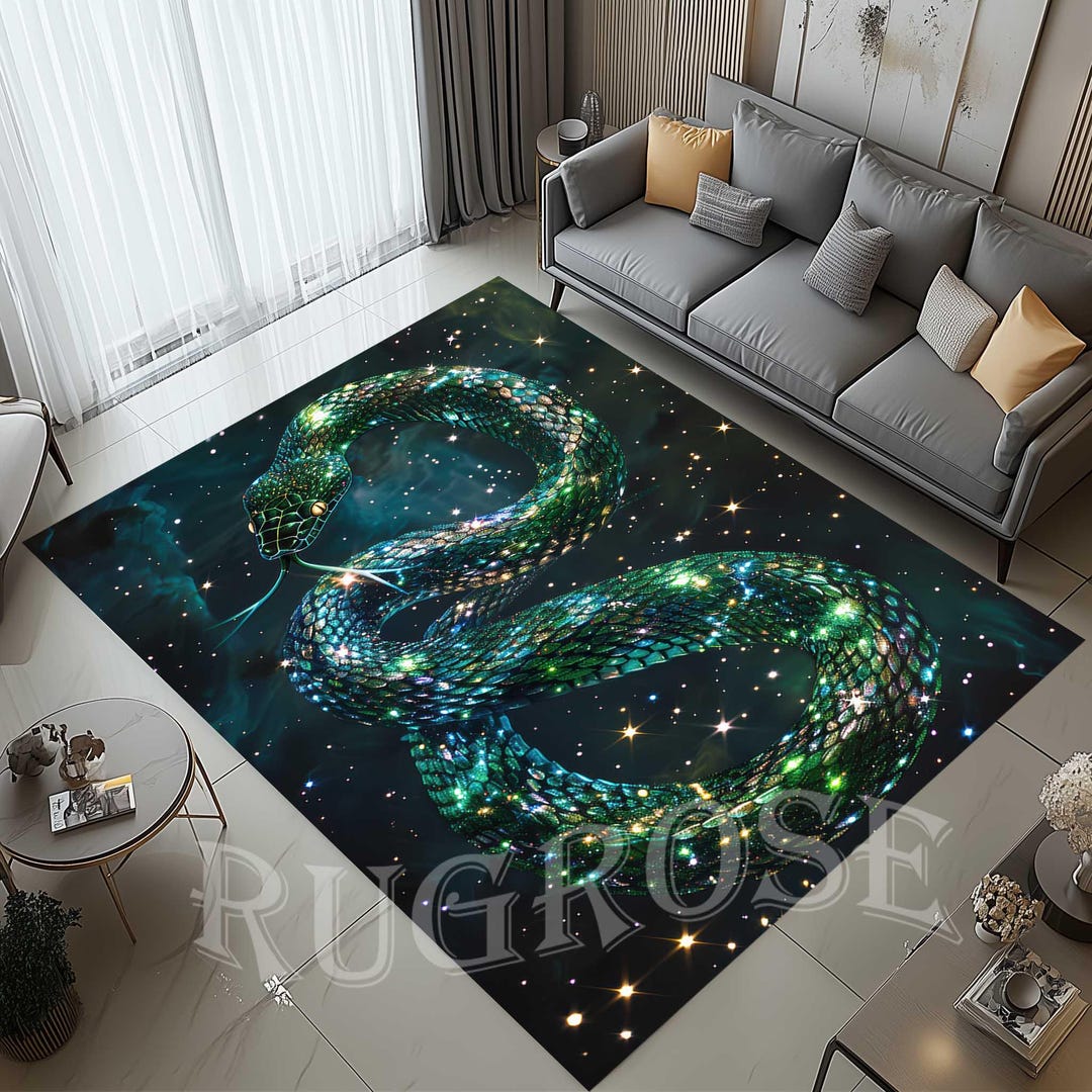 Snake, Snake Pattern Rug, Gold Snake Rug,snake Area Rug, Animal Decor ...