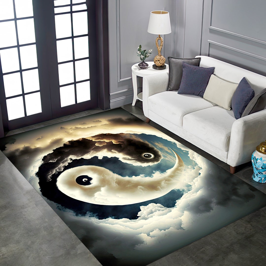 Ying Yang Rug, Yin Yang, Sky Yin Yang Rug,clouds,cloud Ying Yang Rug ...