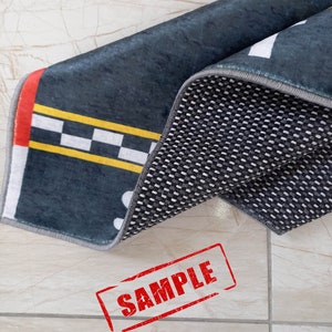 Race Track, Race Track Rug,start Line,finish Line,hallway Rug,long ...