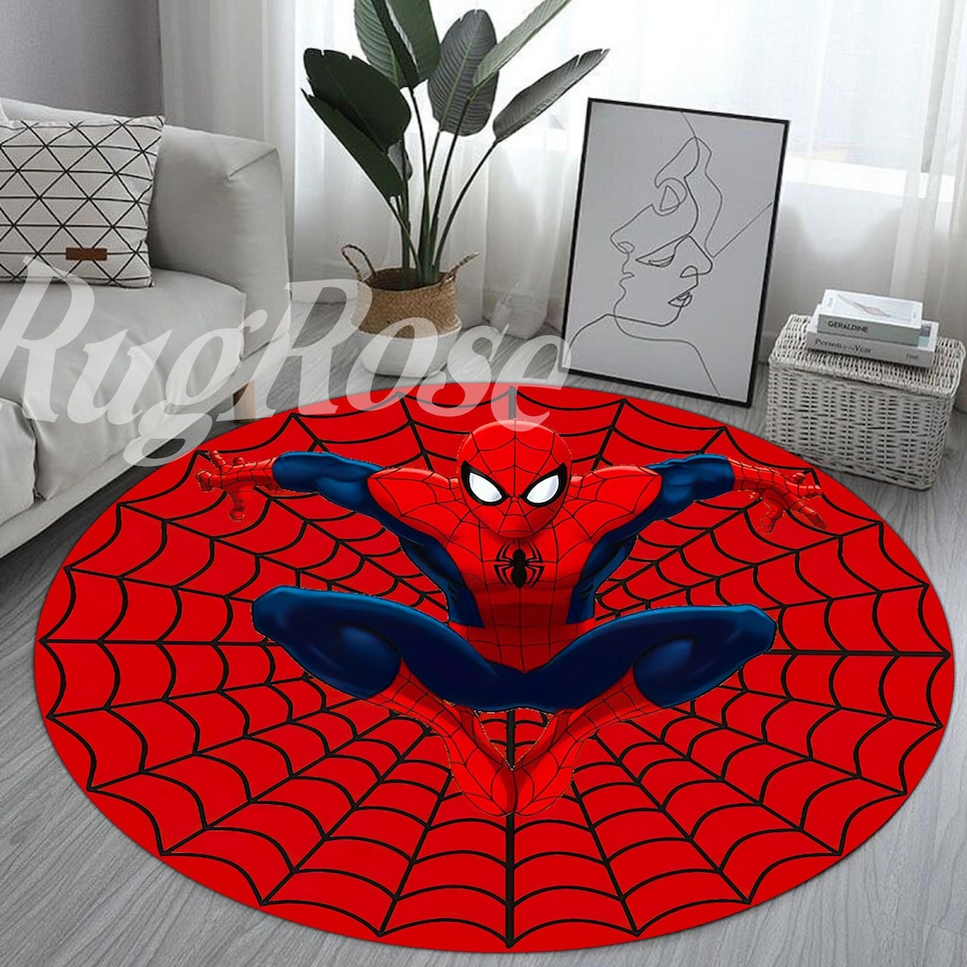 Spiderman, Spiderman Rug,spider Man Rug, Area Rug, Popular Rug, Round ...