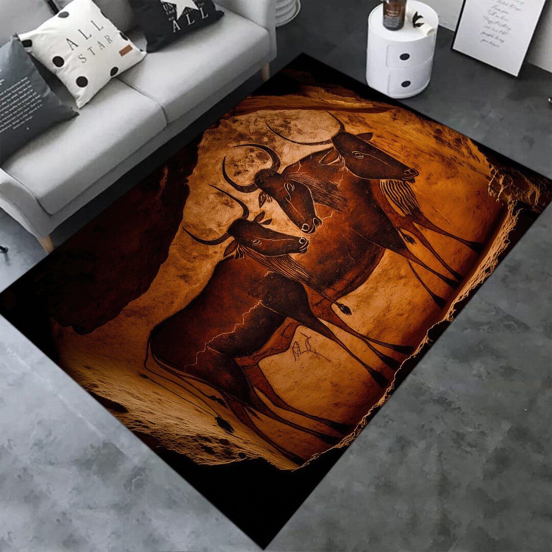 Archaeology Stone Age Cave Art Stone Age Rug First Human Life First Human Hunter