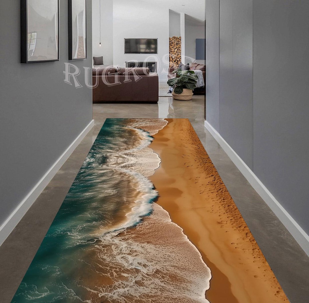 Beach Rug,sea Runner,clear Sea Rug,sea Look Runner Rug,nautical Rug ...