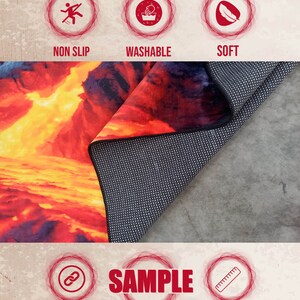 Lava Rug, Hot Lava Rug,volcano Floor Rug, Lava Pattern Rug, Home Decor ...