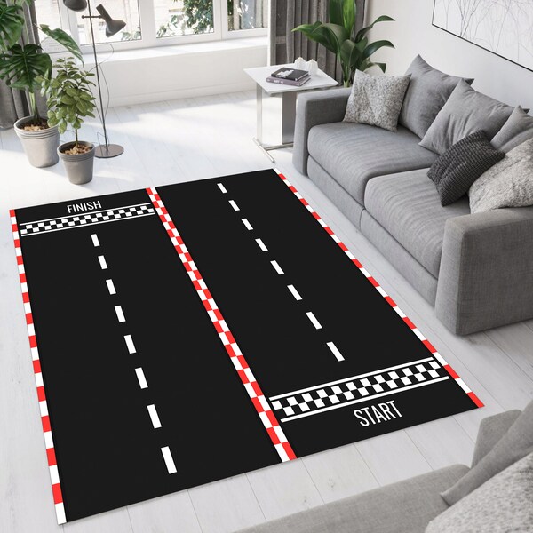 Race Track Rug - Etsy