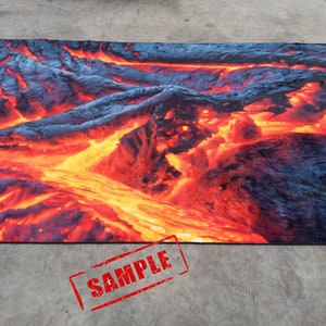 Lava Rug, Hot Lava Rug,volcano Floor Rug, Lava Pattern Rug, Home Decor ...