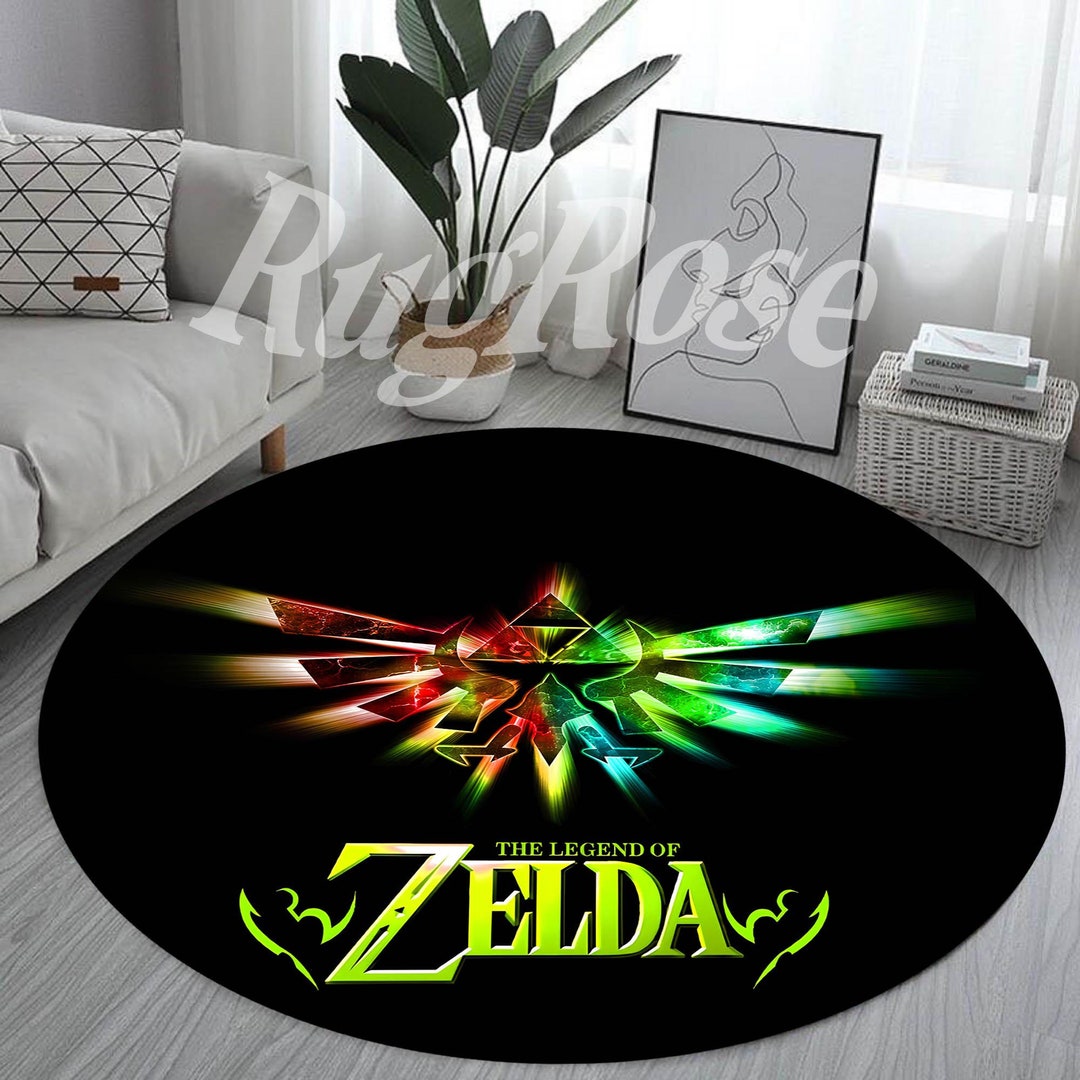 Zelda Legend Rug, Legend of Zelda Rug, Zelda Round Rug,gaming Rug,zelda ...