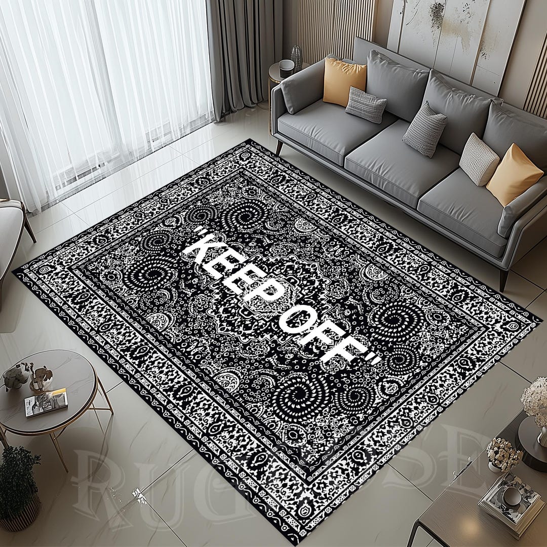 Keep off Rug, Keep Off, for Living Room, Fan Rug, Home Decor, Gift for ...