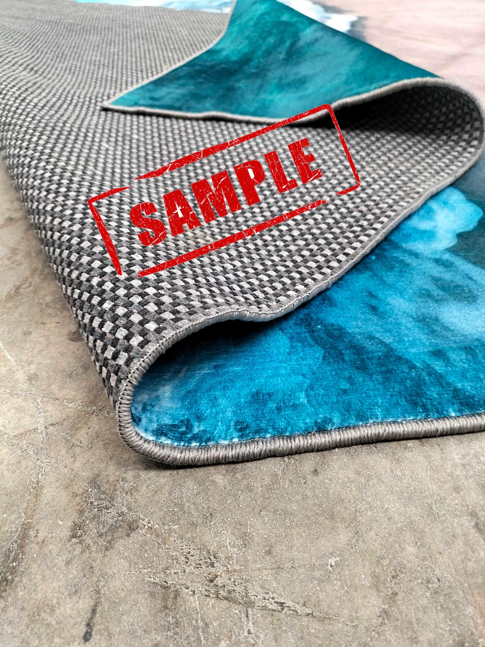 Beach Wave Rug, Nautical Ocean Decor, Non-slip Cotton Base - Etsy