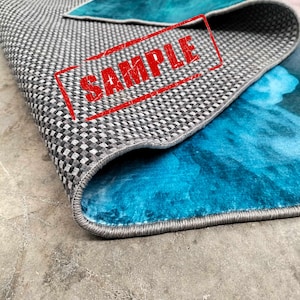 Beach Wave Rug, Nautical Ocean Decor, Non-slip Cotton Base - Etsy