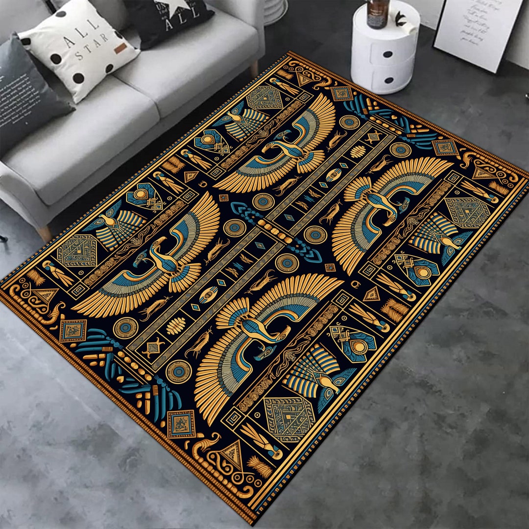 Egyptian, Egypt Rug, Ancient Rug, Ancient Egypt Rug,hieroglyph Rug ...