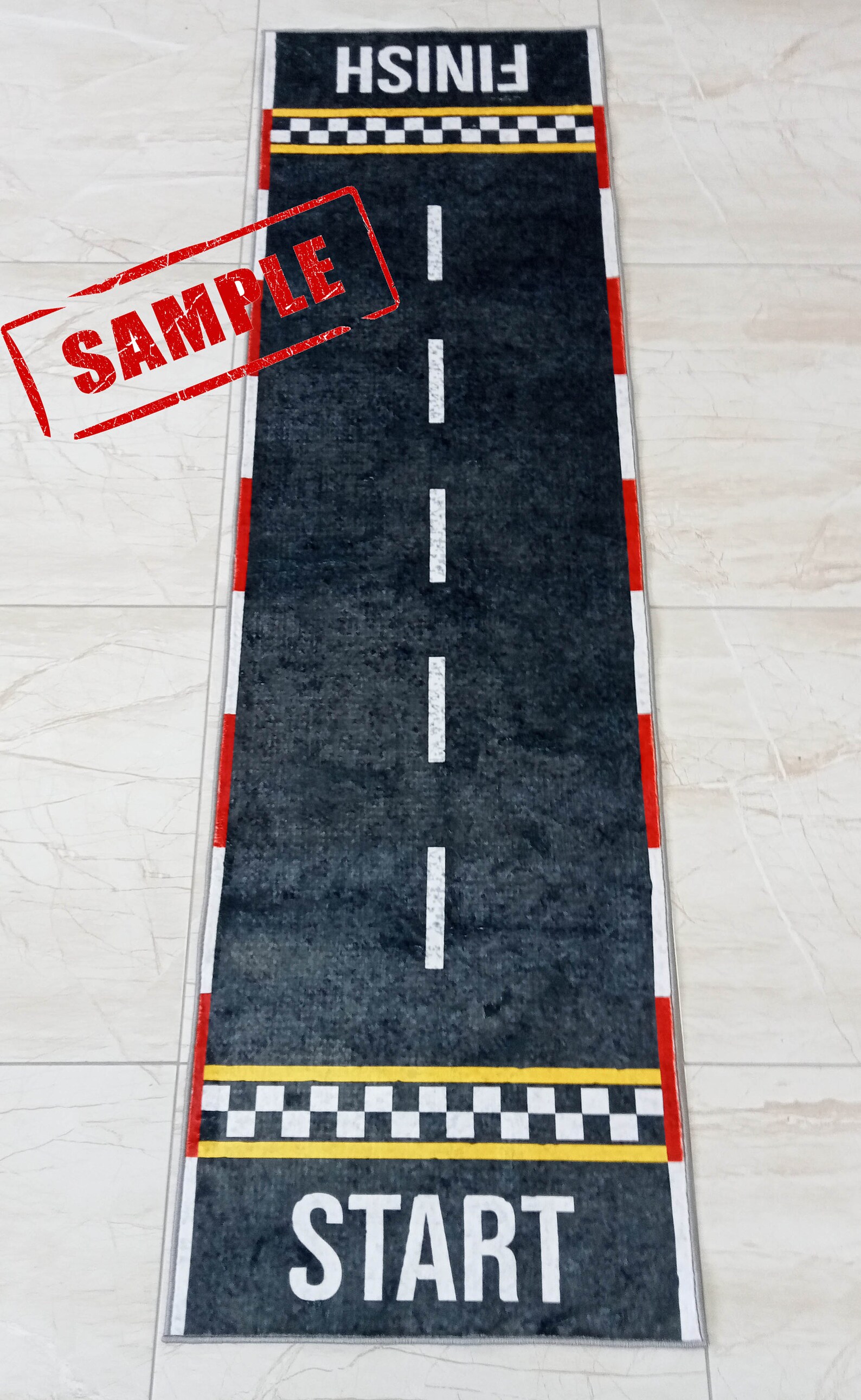 Race Track, Race Track Rug,start Line,finish Line,hallway Rug,long ...