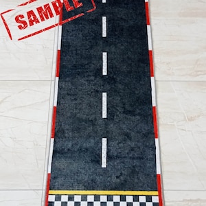 Race Track, Race Track Rug,start Line,finish Line,hallway Rug,long ...