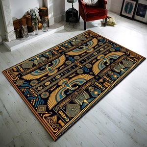 Egyptian, Egypt Rug, Ancient Rug, Ancient Egypt Rug,hieroglyph Rug ...
