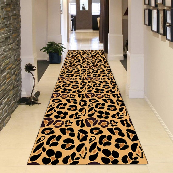 Leopard Print Runner Rug