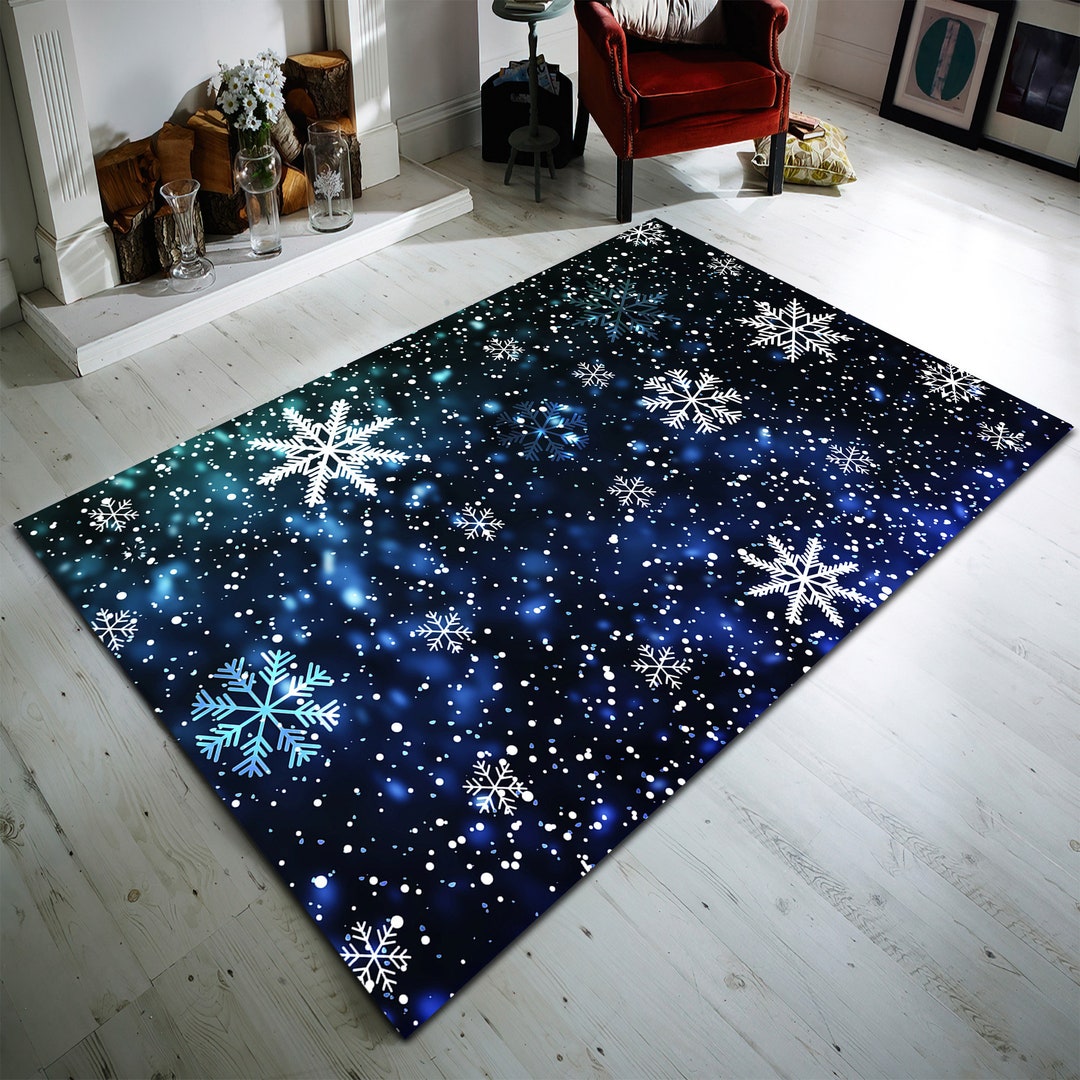 Snowflake Rug, Christmas Snowflake Rug, Christmas Decorations Rug,xmas ...