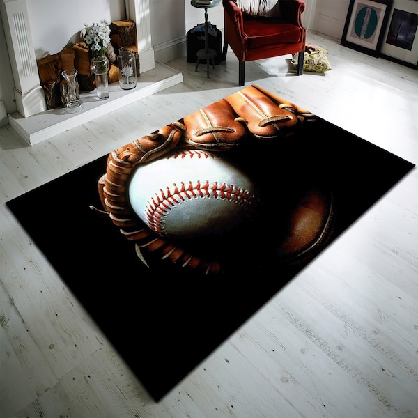 Baseball Rug - Etsy