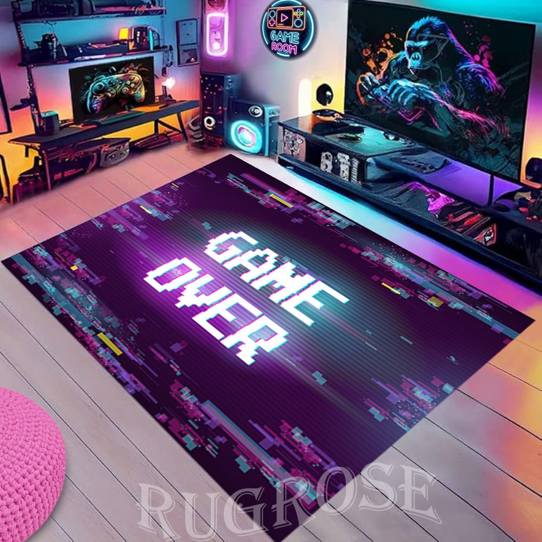 Gamer Rug, Game Room Rug, Gaming Rug, Joysticks Rug, Populer Rug, Gift ...