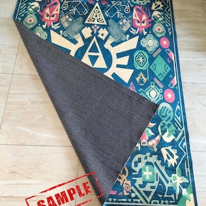 Zelda Legend Rug, Gaming Area Rug, Zelda Game Rug, Gamer Gifts, Game ...