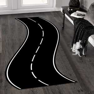 Race Track, Race Track Rug,curvy Racing Road,hallway Rug,long Racetrack ...