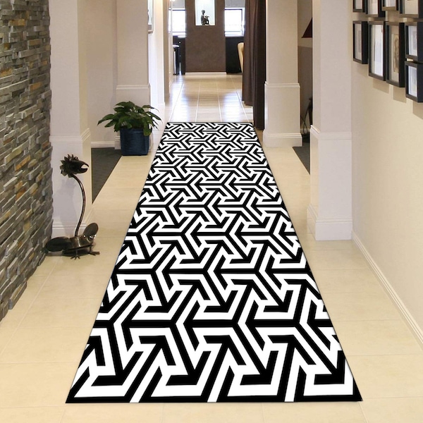 Black White Runner - Etsy