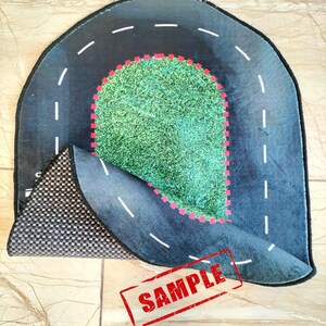 Race Track, Race Track Rug, Start Line, Finish Line, Oval Racetrack Rug ...