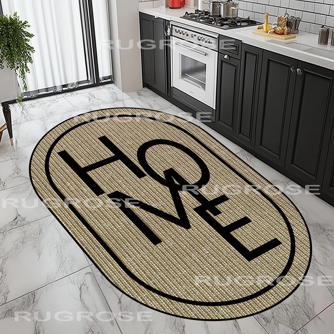 Oval Home Rug, Oval Kitchen Rug, Kitchen Decor Rug,dining Room Rug ...