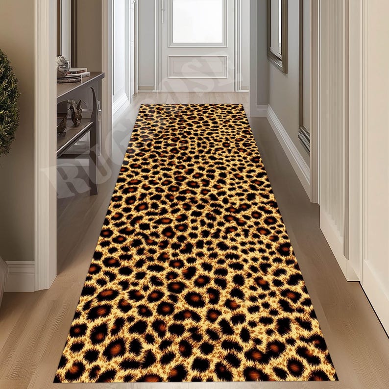Leopard Print Runner Rug, Non-slip Hallway Rug - Etsy