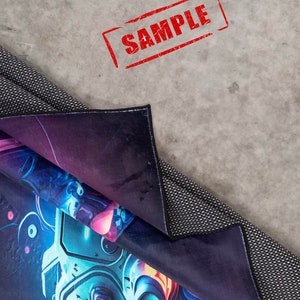 Gamer Rug, Game Controller, Neon Game Controller, Game Room Rug, Gaming ...