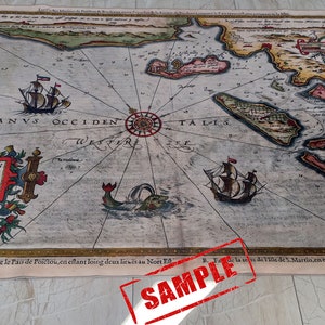 Old Nautical Map, Map Rug, Compass Rug, World Map Rug, Nautical Pattern ...