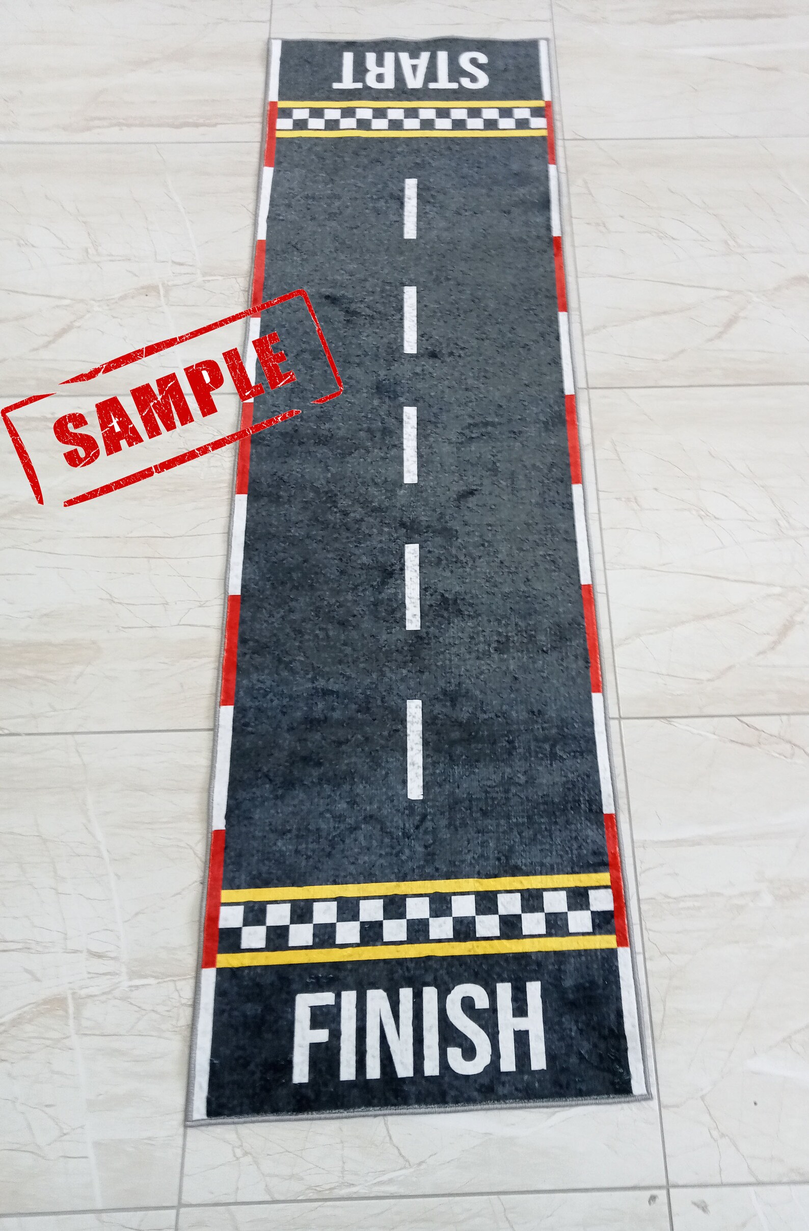 Race Track, Race Track Rug,start Line,finish Line,hallway Rug,long ...