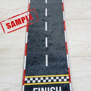 Race Track, Race Track Rug,start Line,finish Line,hallway Rug,long ...