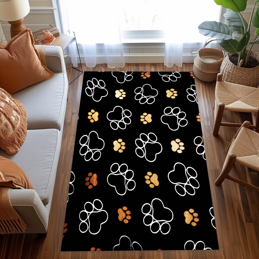 Pet Paw,pet Paw Rug,kids Rug, Kids Room Rug, Area Rug,area Carpet,pet ...