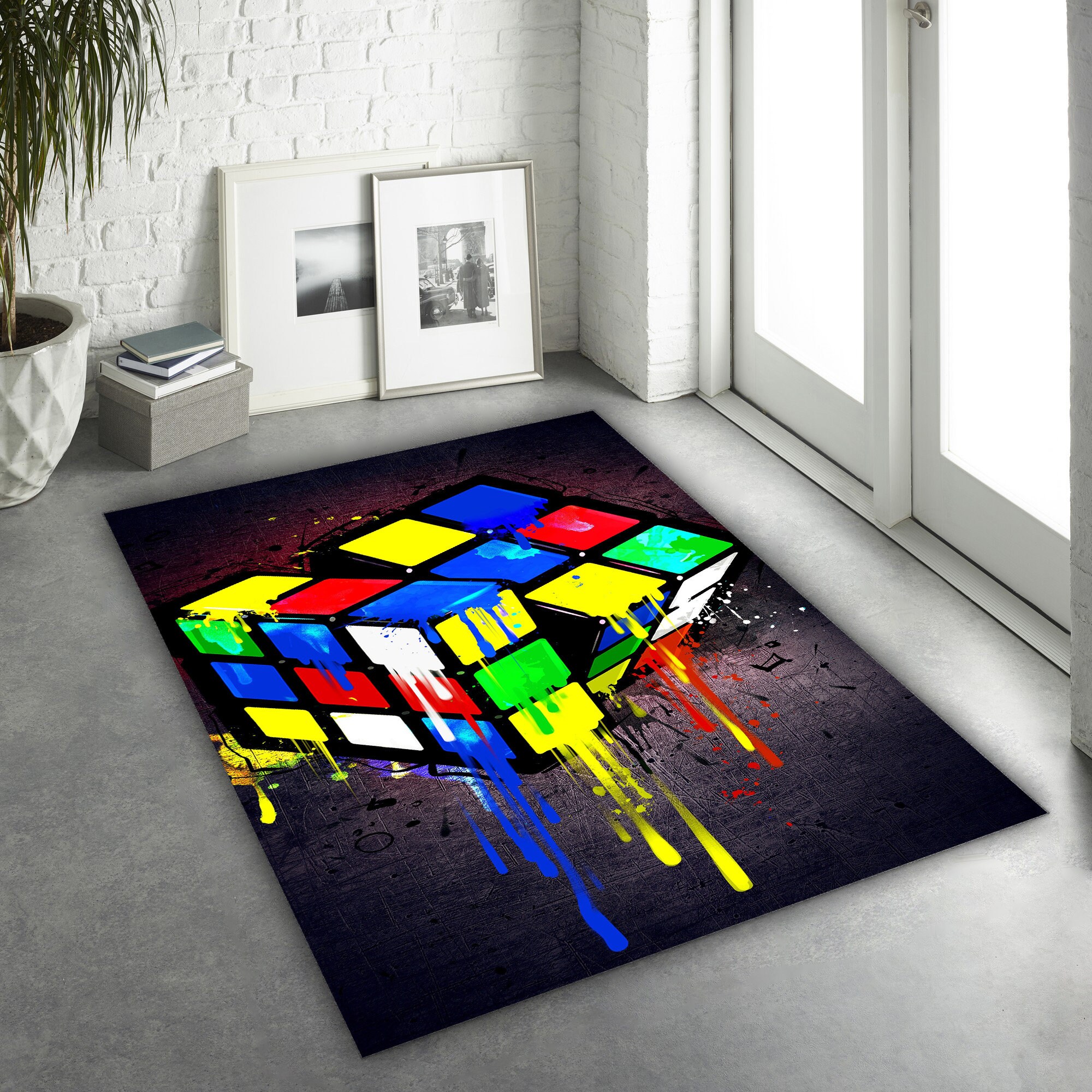 Rubik's Cube Rubik's Cube Rug Gift Rug Decor - Etsy UK
