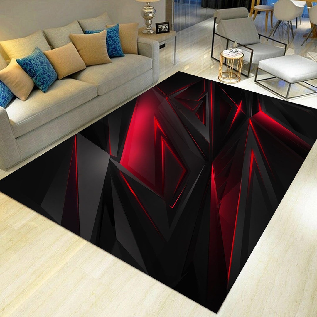Abstract Rug,game Room Rug, Joysticks Rug, Neon Look Rug,shining Rug ...