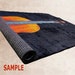 Record Rug, Record Patterned Rug, Record Player Rug,old Wooden Record ...