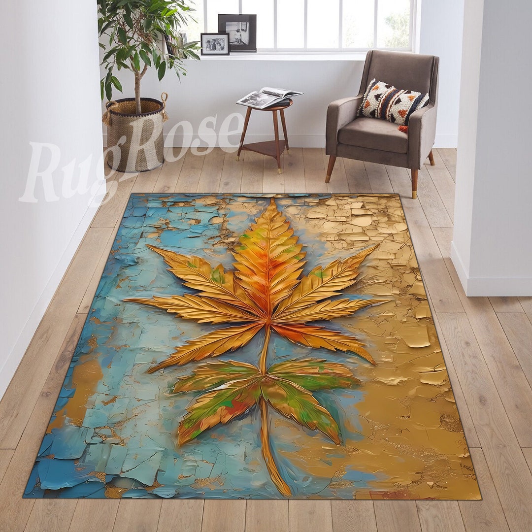 Cannabis Rug, Cannabis Leaf Rug, Weed Rug, Marihuana Rug, Smoke Weed ...