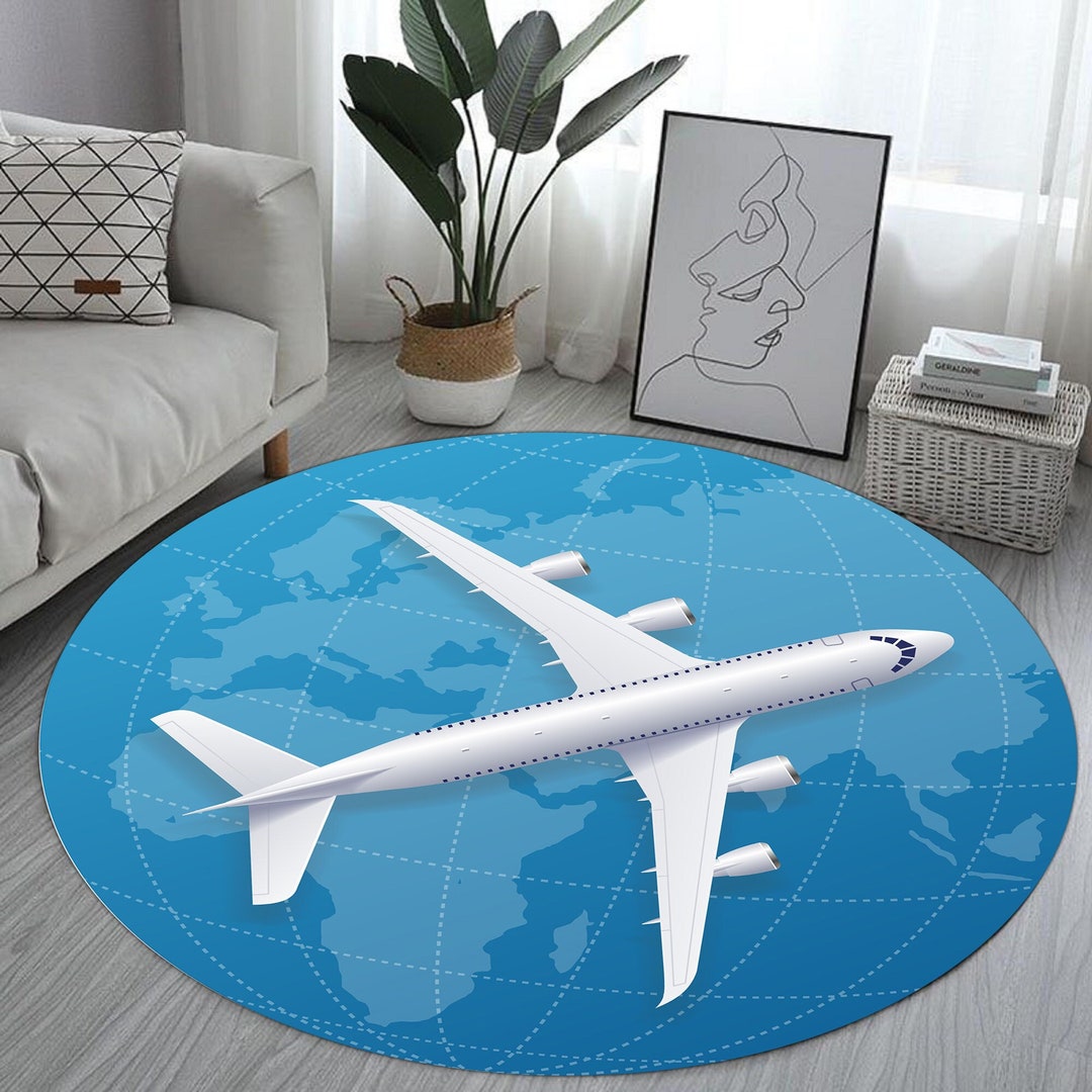 Airplane Rugs Sky Themed Rugs Plane Rug Kids Room Rug - Etsy UK