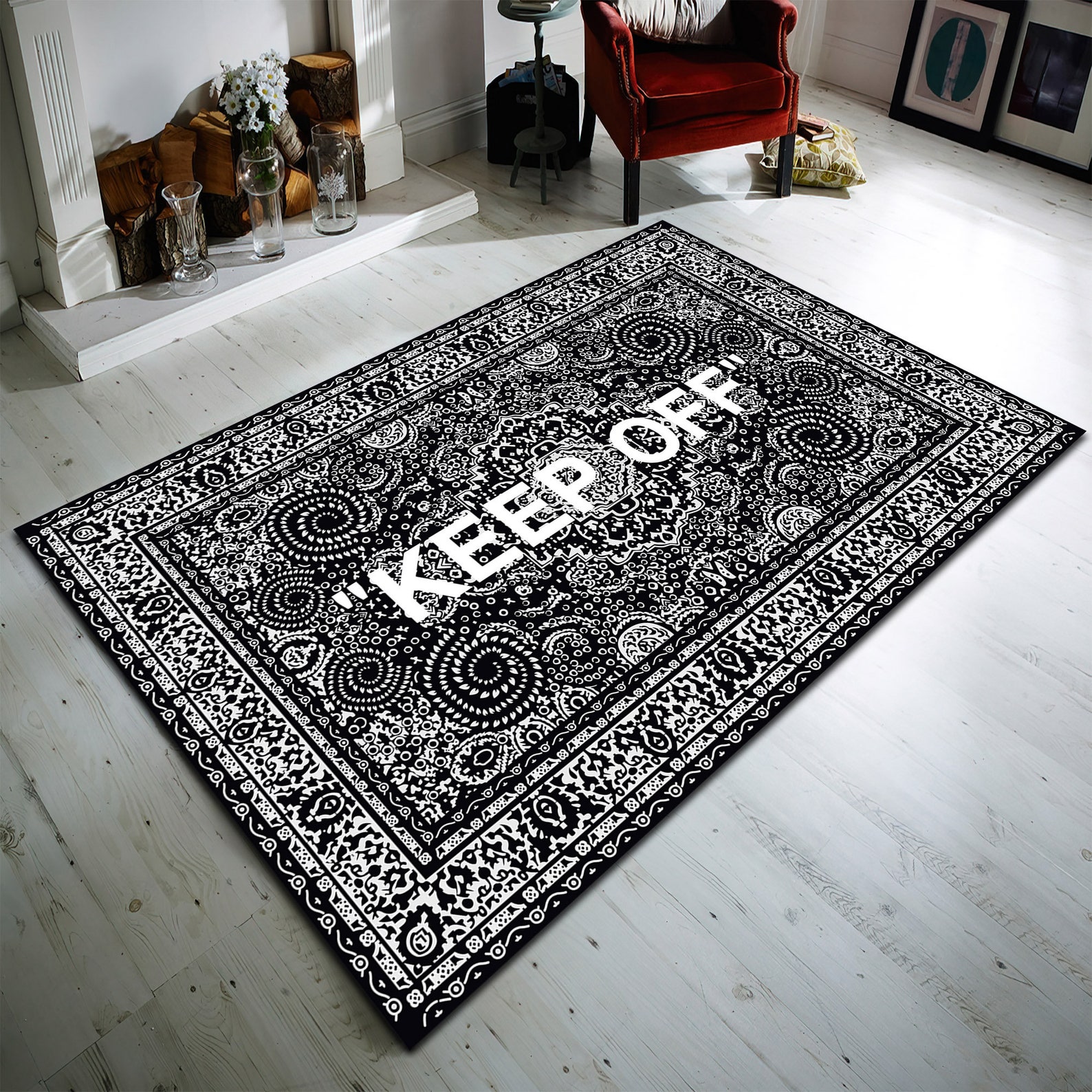 Keep off Rug, Keep Off, for Living Room, Fan Rug, Home Decor, Gift for ...