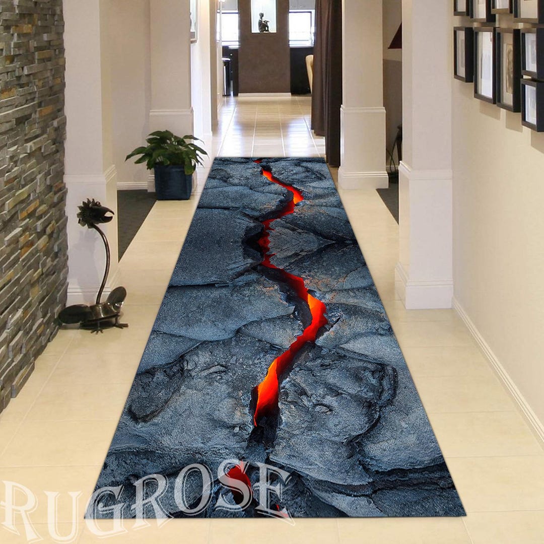 Lava Rug, Lava Runner Rug, Hot Lava Rug,volcano Floor Rug, Lava Pattern ...