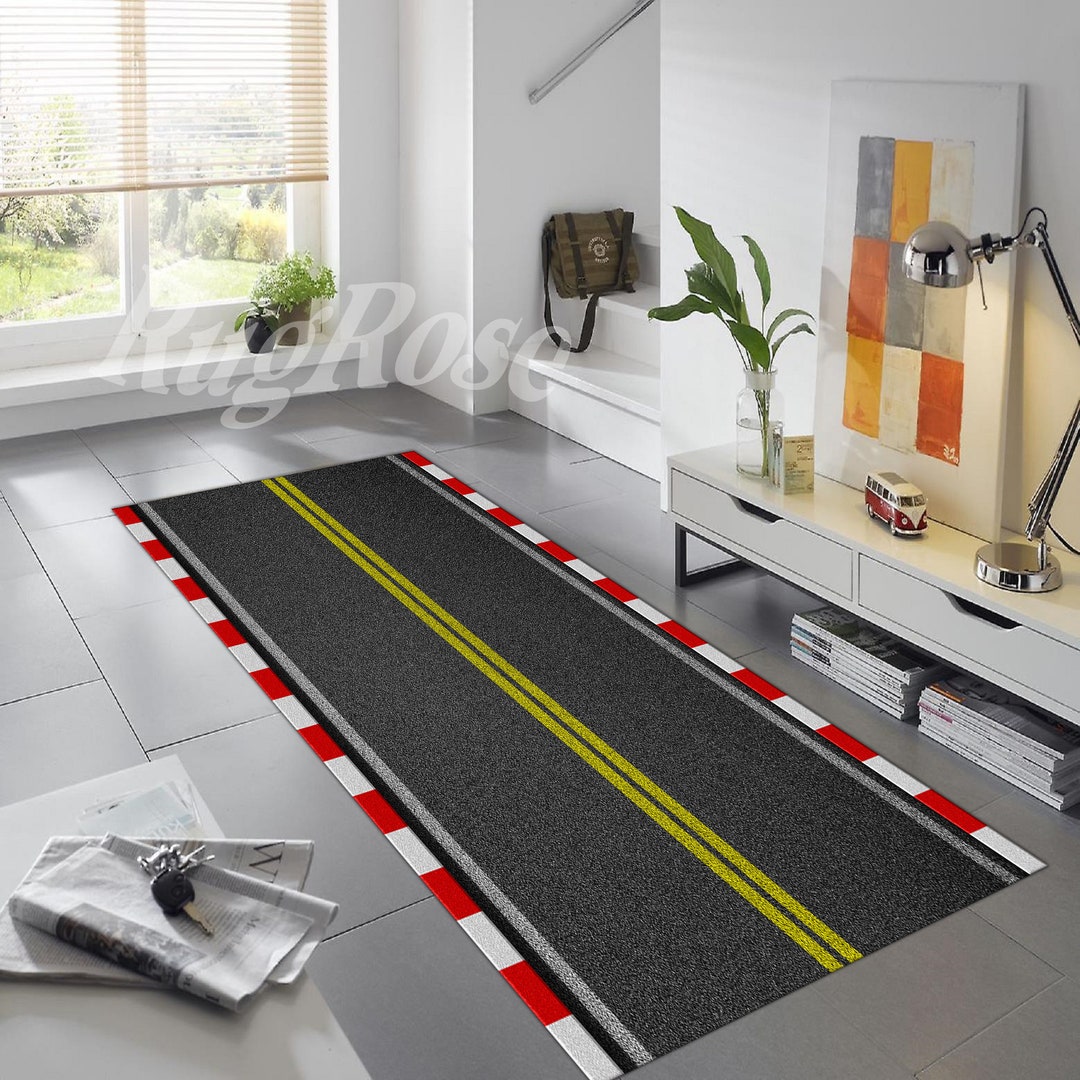 Race Track, Race Track Rug,start Line,finish Line,hallway Rug,long ...