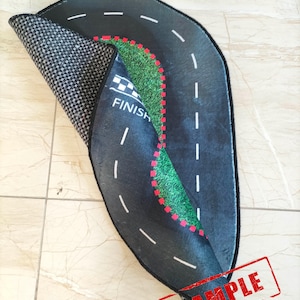 Race Track, Race Track Rug, Start Line, Finish Line, Oval Racetrack Rug ...