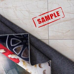 Cinema Rug, Cinema Film Rug, Retro Film Rug, Popcorn Pattern Rug,film ...